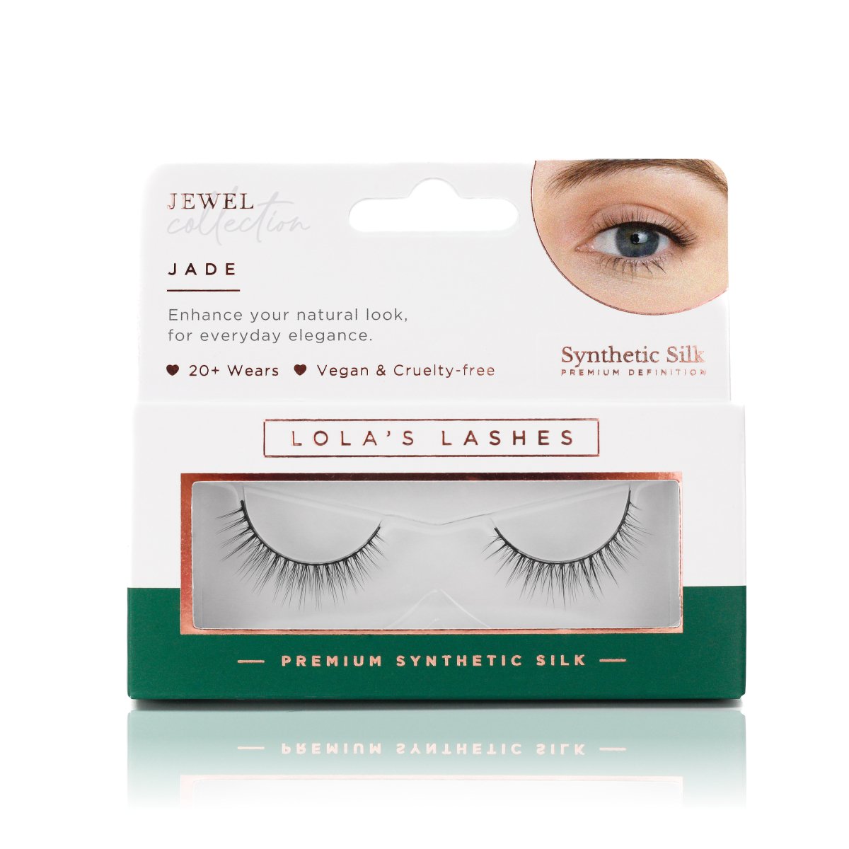 Jade Faux Silk Strip Lashes | Cruelty Free False Eyelashes at Lola's Lashes