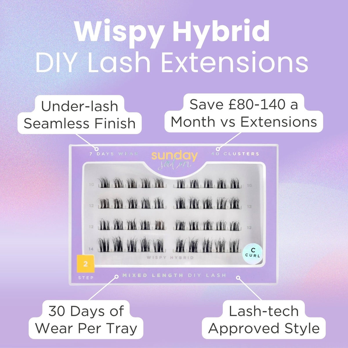 Wispy Hybrid DIY Lash Extensions Starter Set